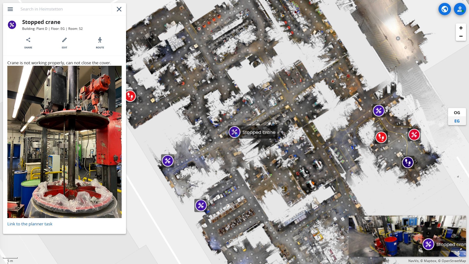 Anwendungsfälle der Digital Factory Solution: Defektmeldung mit NavVis ...